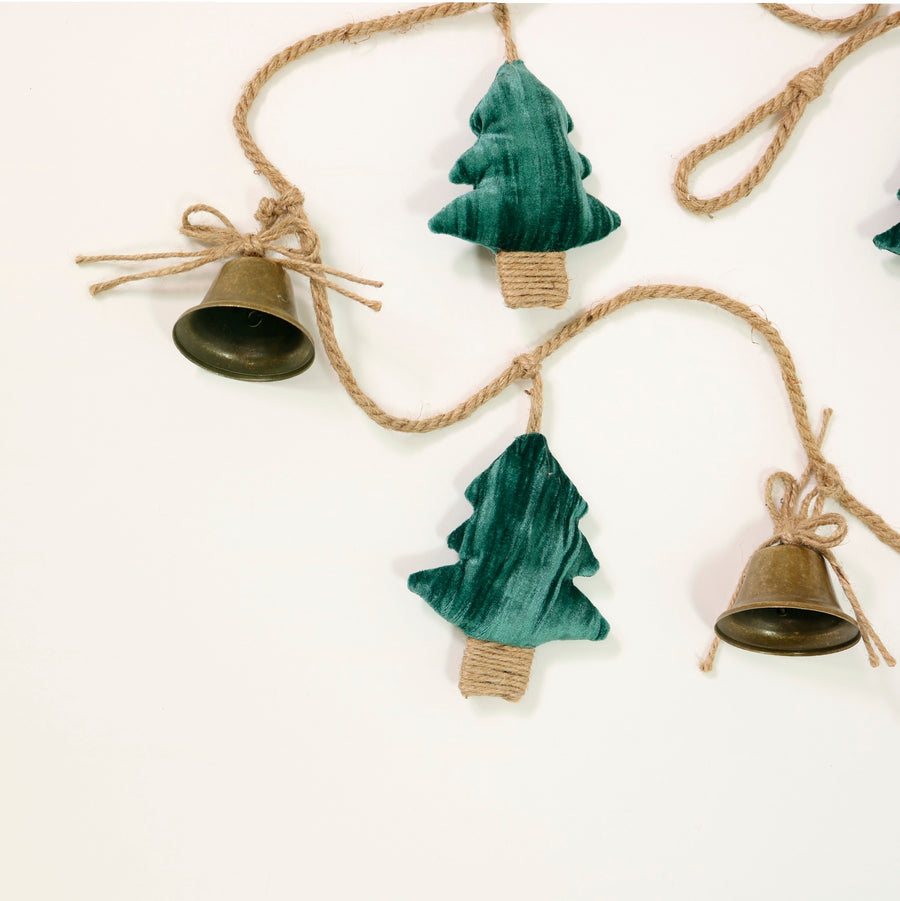 Festive Velvet Tree & Bell Garland – Lotus Imports Ltd
